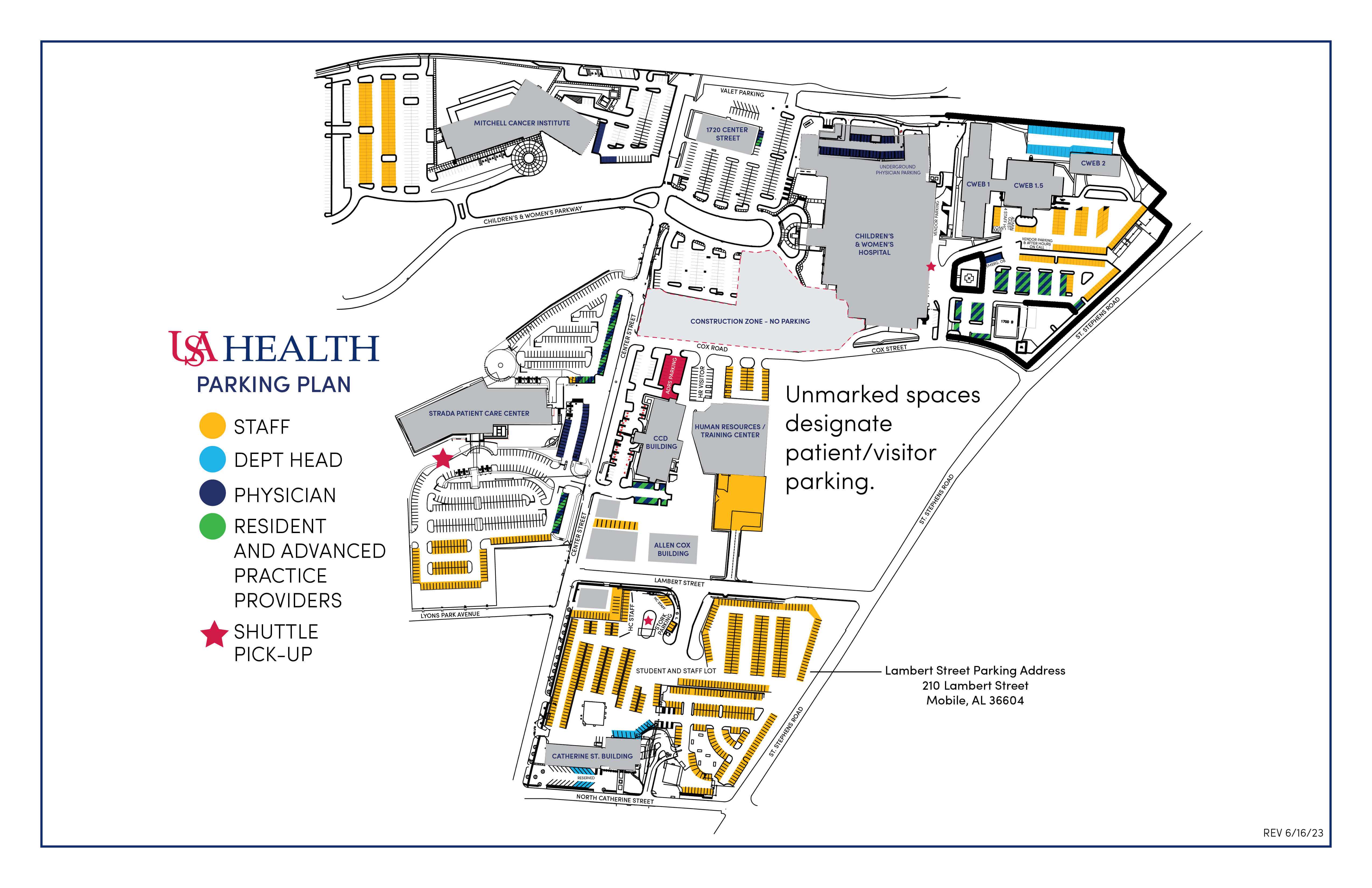 Employee Parking Information | USA Health